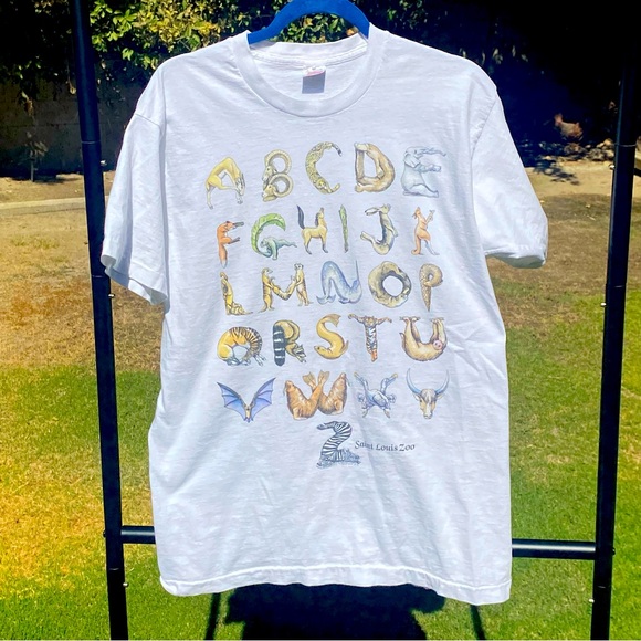 Fruit of the Loom | Shirts | Vintage 9s Animal Alphabet Harlequin 992 ...